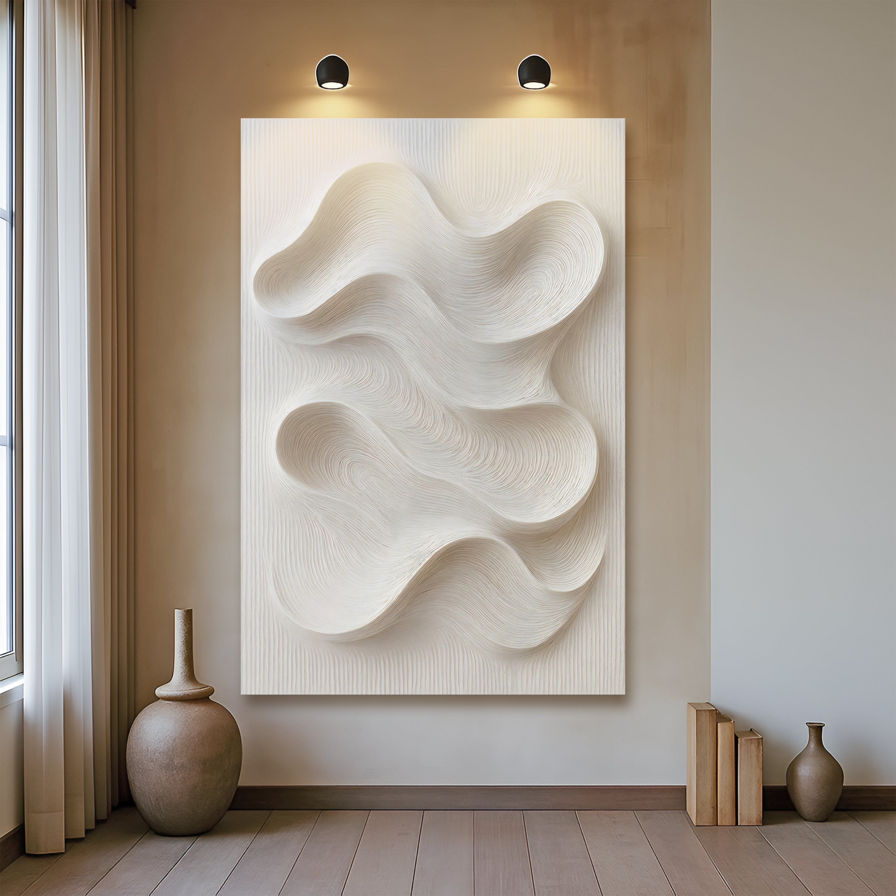 Minimalist Waves Wall Art – Nona and Papa Gifts