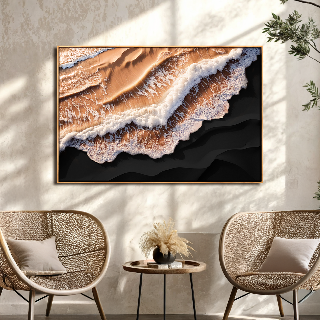 Amber Ocean Waves Wall Art – Nona and Papa Gifts