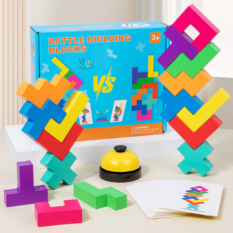 Wooden Russian building blocks for early childhood education, building ...