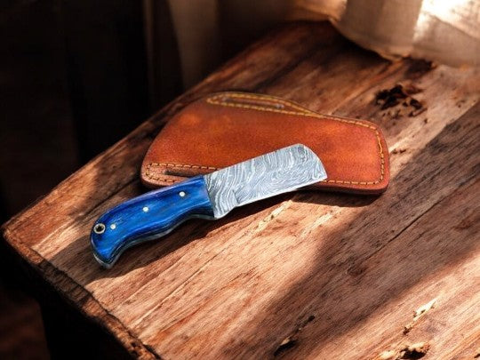 Custom Handmade Bull Cutter Knife – Damascus Steel Blade – Nona and ...