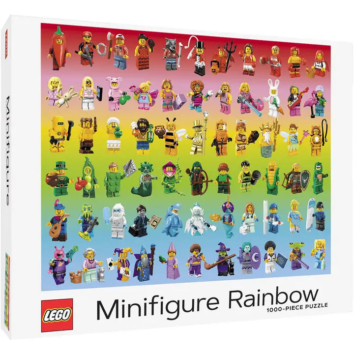 Lego Minifigure Rainbow Puzzle 1000-Piece – Nona and Papa Gifts