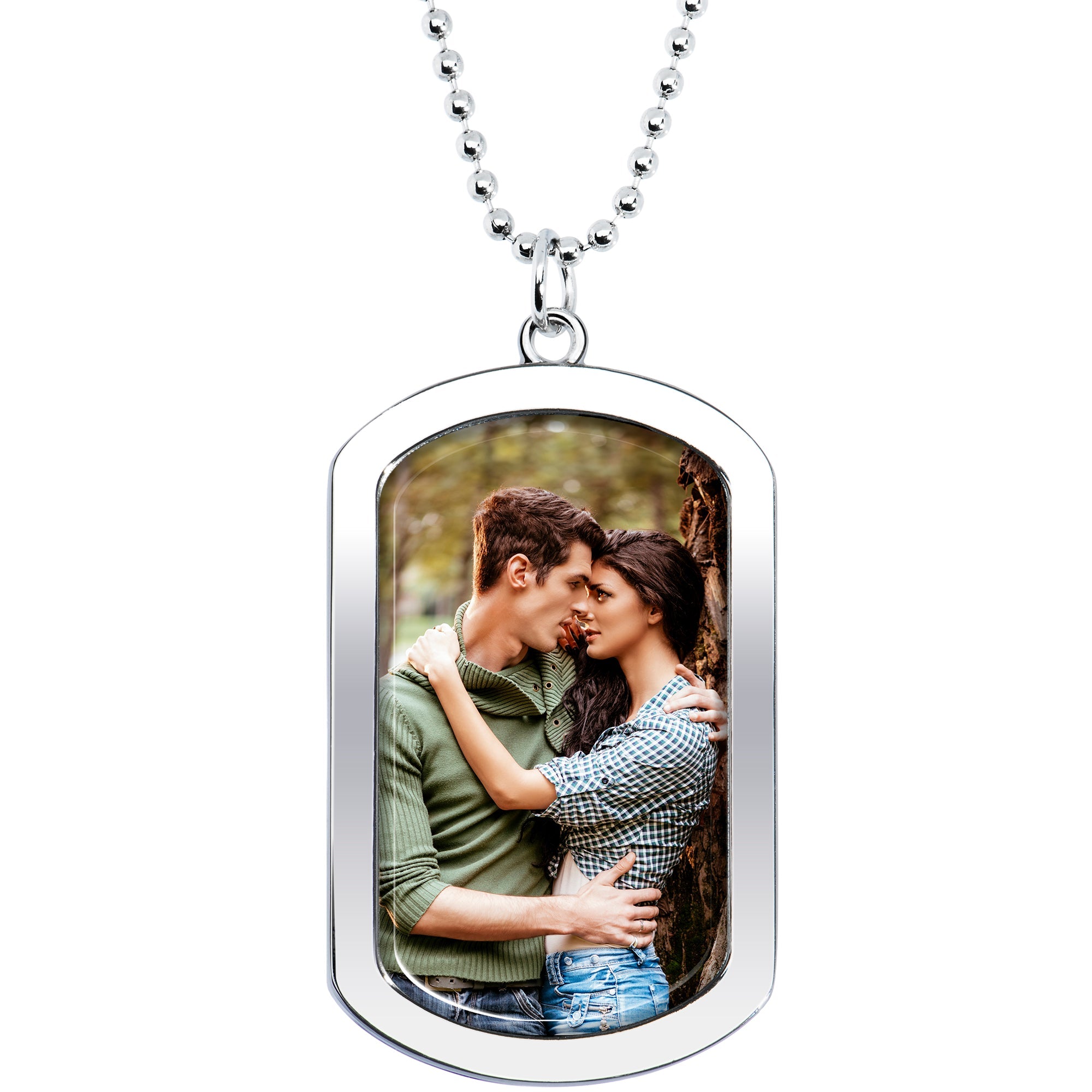 Personalized Dog Tag Photo Pendant Necklace – Nona and Papa Gifts