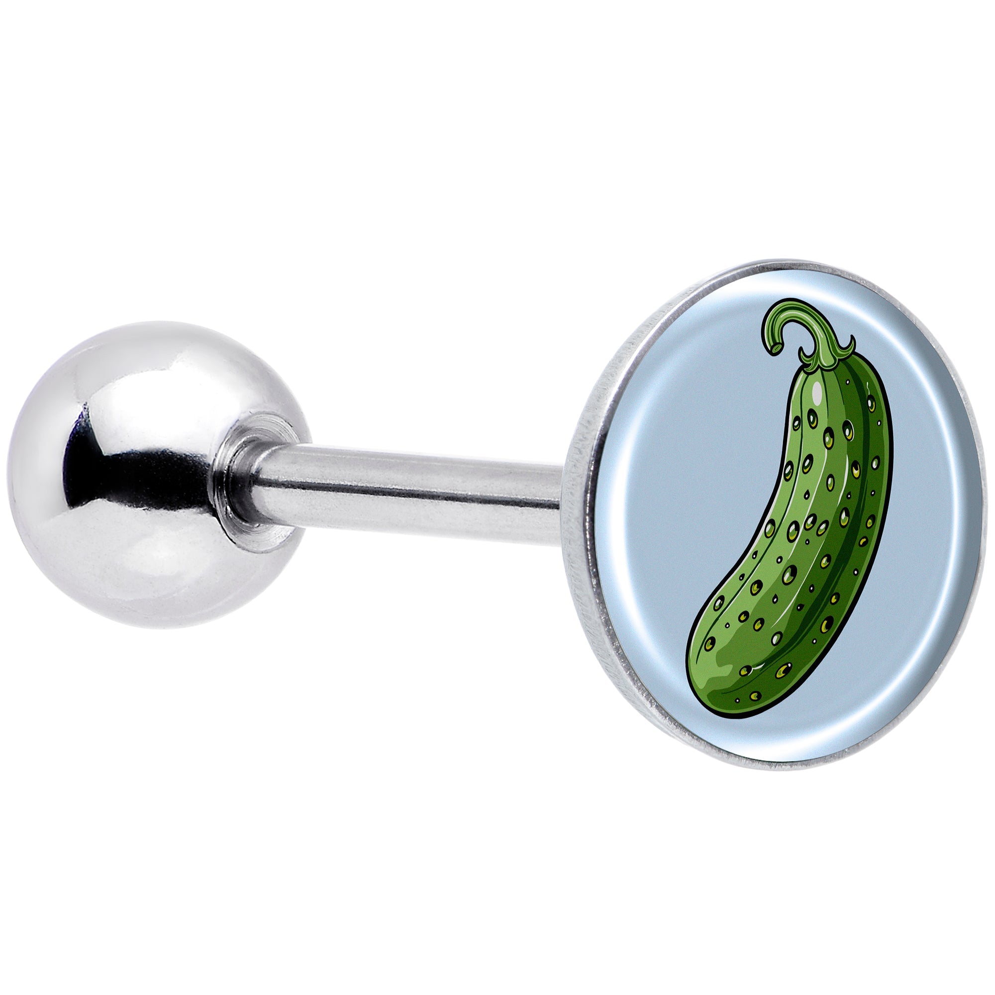 Green Pickle Barbell Tongue Ring by Onyx O – Nona and Papa Gifts