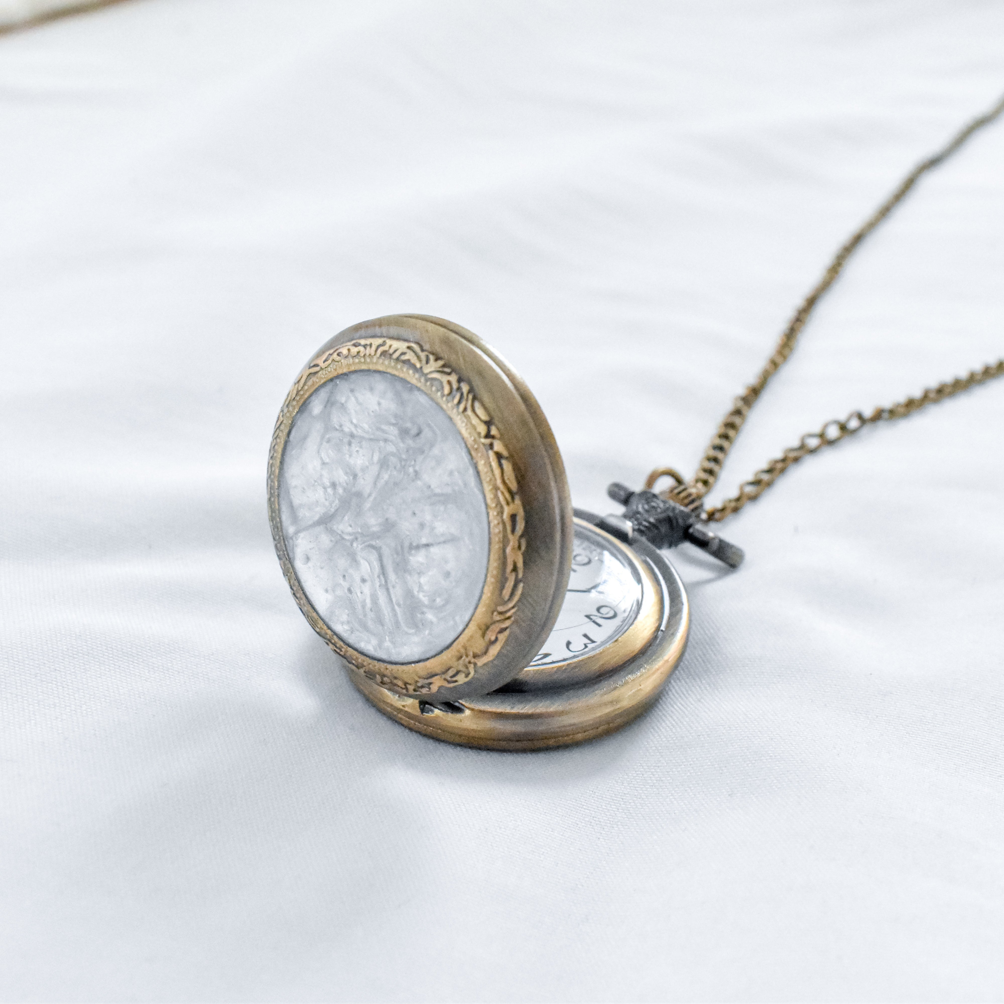 Antique Bronze Pocket Watch with Chain – Nona and Papa Gifts