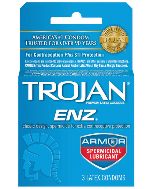 Trojan Enz Spermicidal Lubricated Condoms - Box of 3 – Nona and Papa Gifts