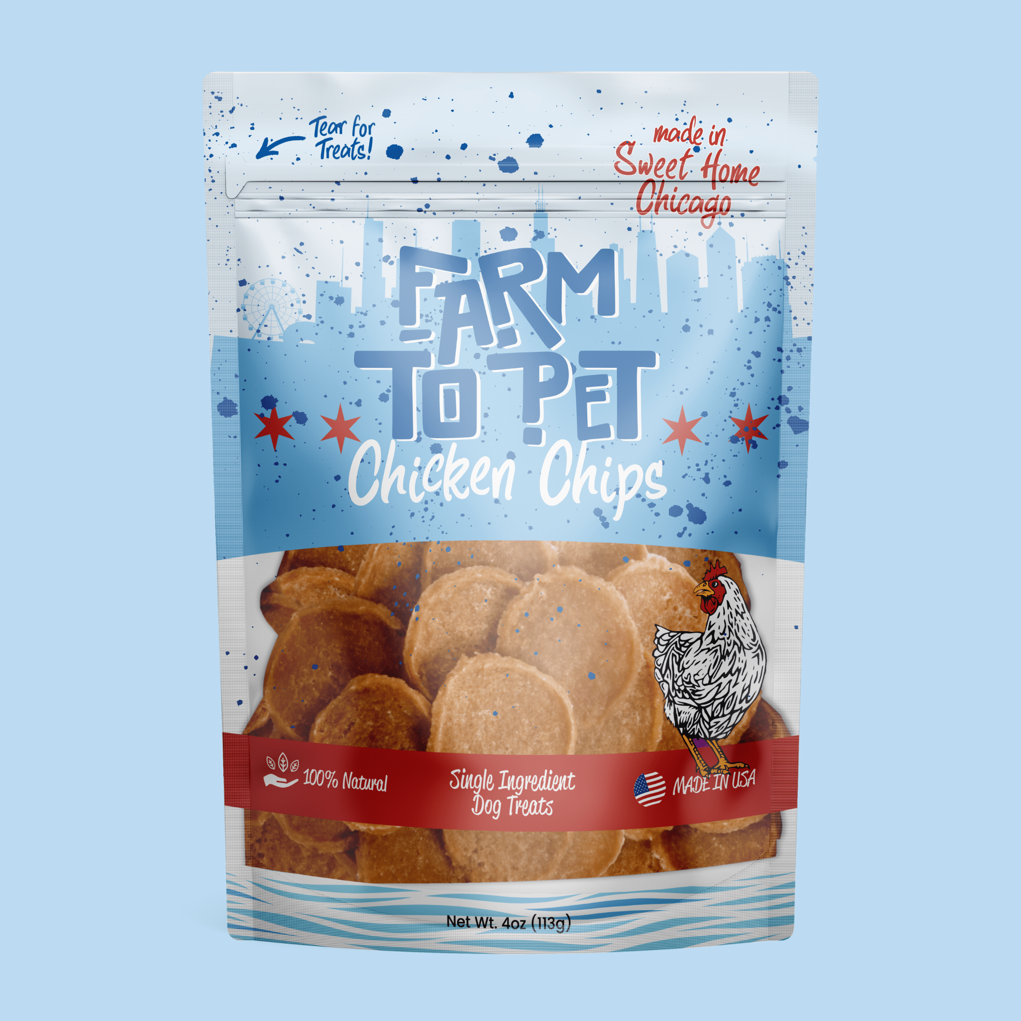 Chicago Chicken Chips for Dogs - Gourmet Dog Treats – Nona and Papa Gifts
