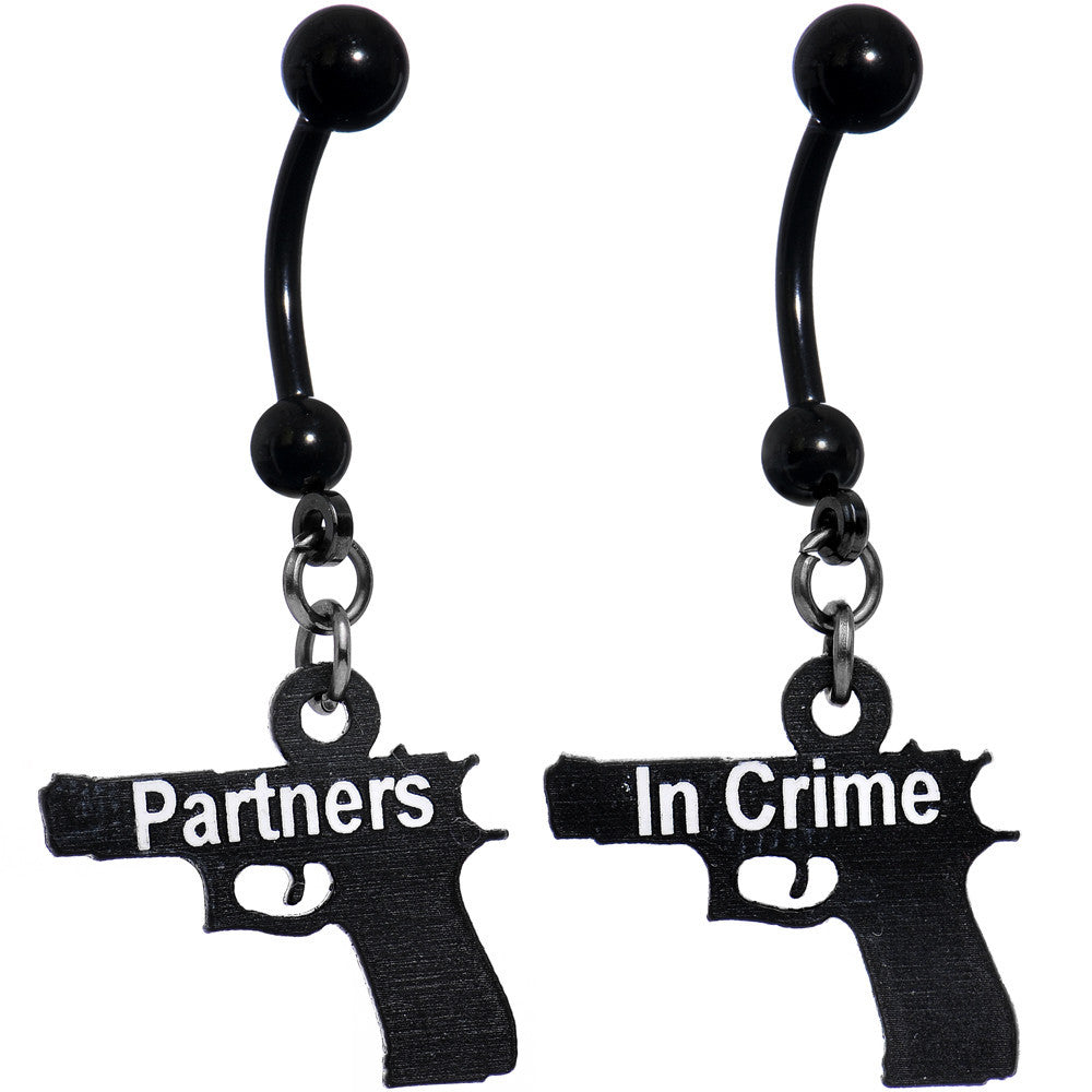 Handcrafted Partners in Crime Best Friends Dangle Belly Rings – Nona ...