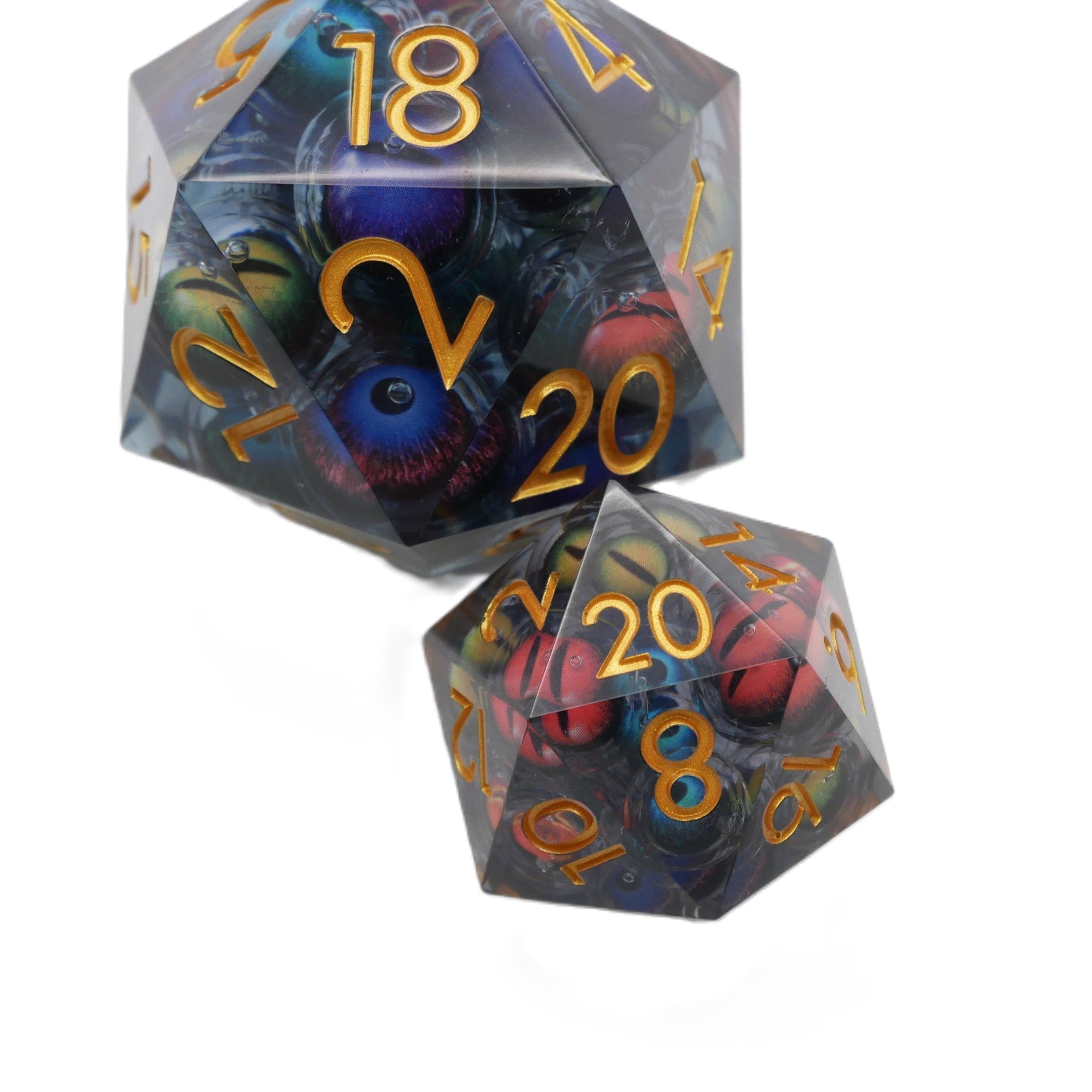 Hydra's Eyes | Giant D20 Moving Eye DnD Dice | Acrylic RPG Gaming Dice ...