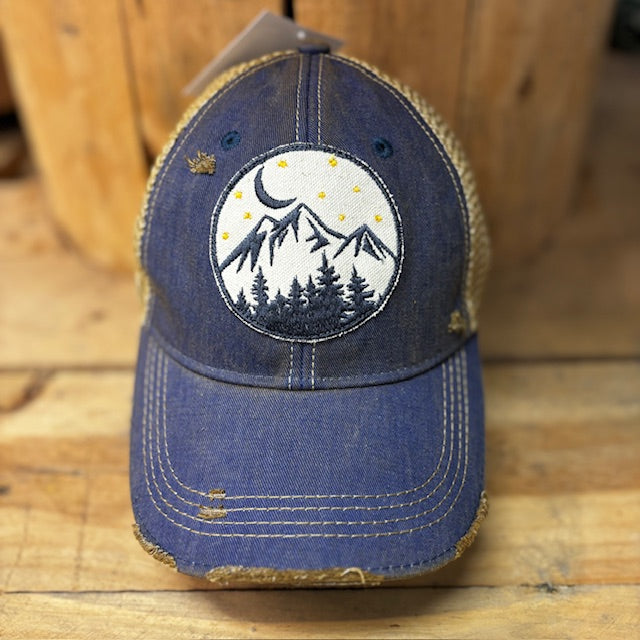 Night Mountains Hat - Unique Handmade Cap – Nona and Papa Gifts