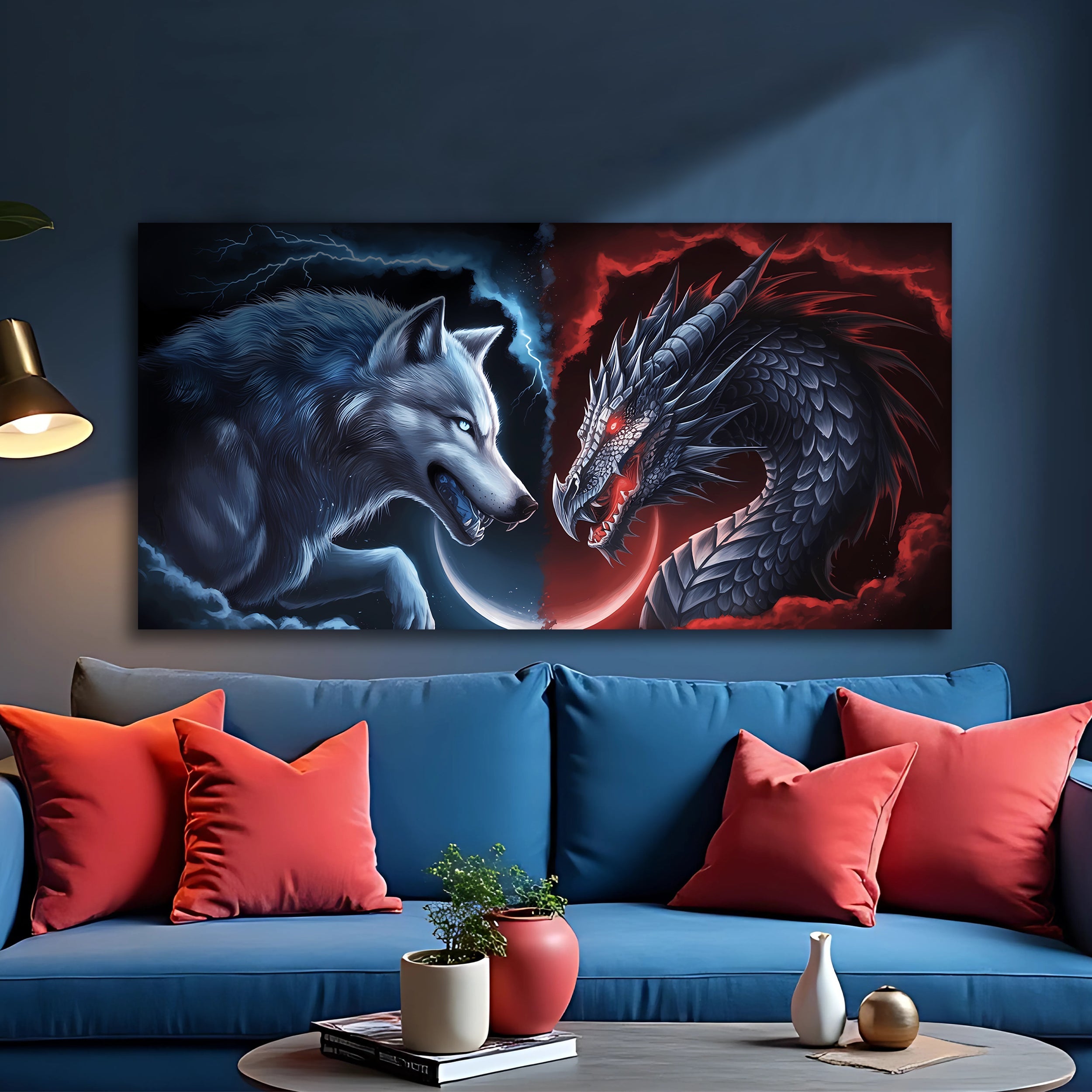 3D Dragon and Wolf Wall Art – Nona and Papa Gifts