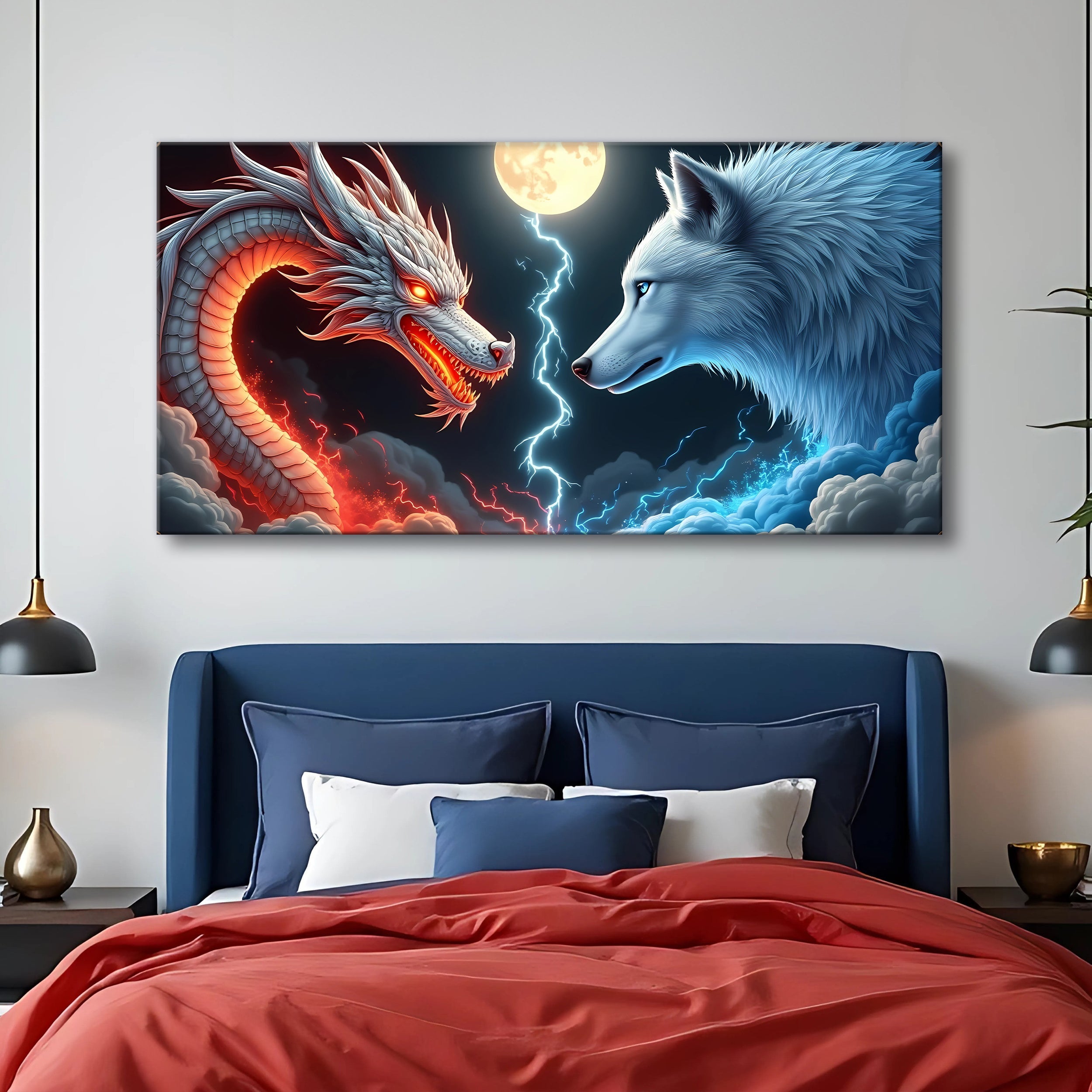 3D Dragon and Wolf Wall Art III – Nona and Papa Gifts