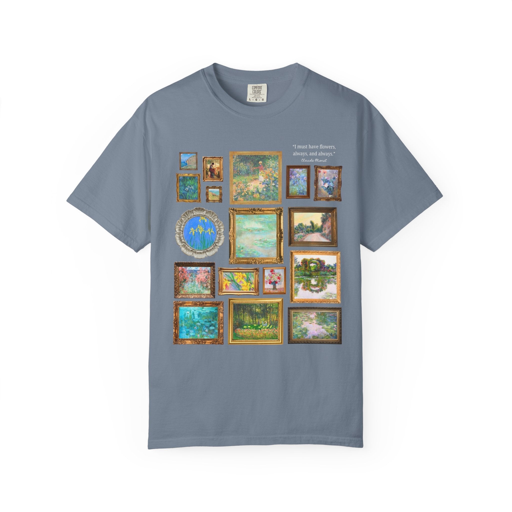 Floral Claude Monet Tee Shirt: Gallery Wall Vibe – Nona and Papa Gifts