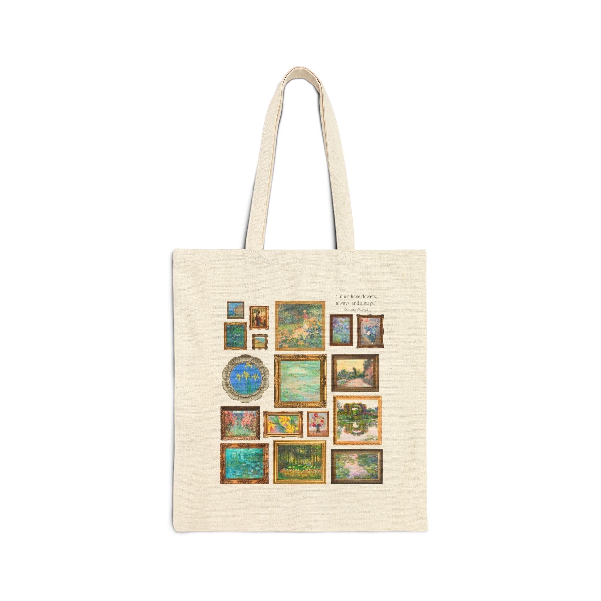 Floral Claude Monet Tote Bag for Art Historian – Nona and Papa Gifts