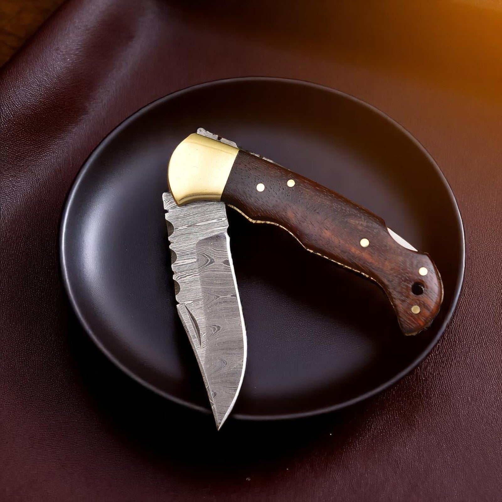 Cowboy Pocket Knife | 3" Damascus Blade – Nona and Papa Gifts